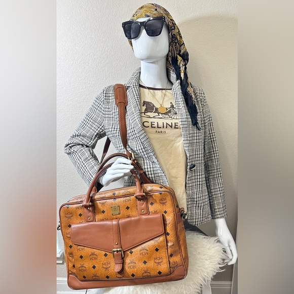 MCM | Bags | Authentic Mcm Luxurious Visetos Laptop Document Bag | Poshmark